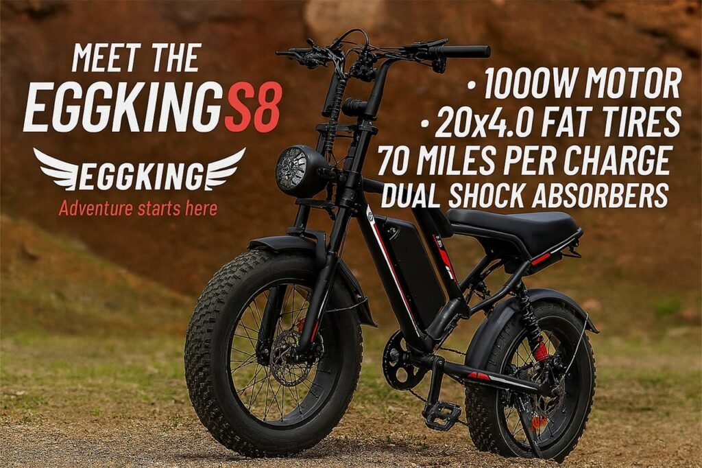 EGGKING S8 Electric Bike Review 2026: 1000W Fat Tire E-Bike